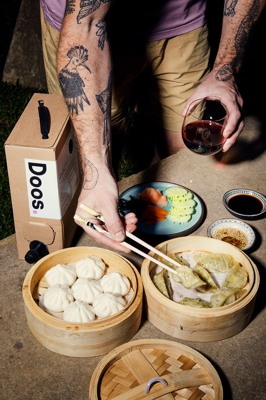 Proper wine. In a box. – Doos